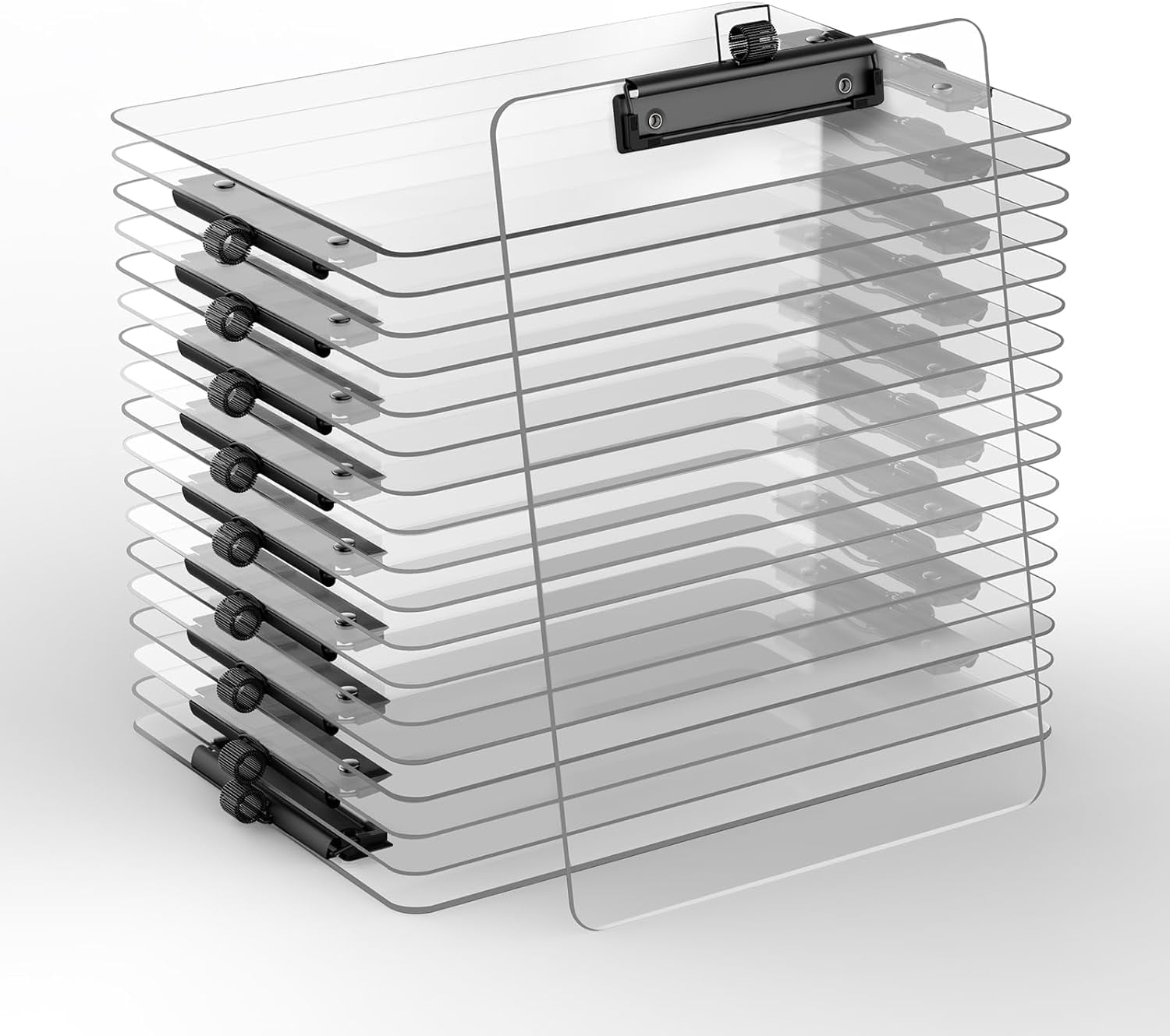 20 Pcs 8.5 x 11 Inch Clear Plastic Clipboard With Low Profile Clip Pen ...