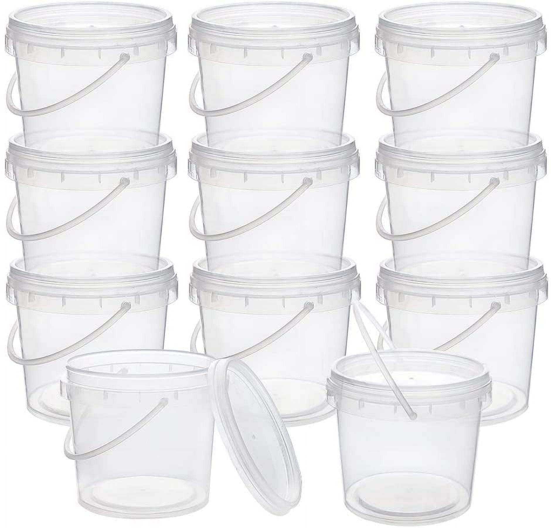 20 Pcs 8Oz Slime Containers with Lids and Handles Clear Plastic 250ml ...