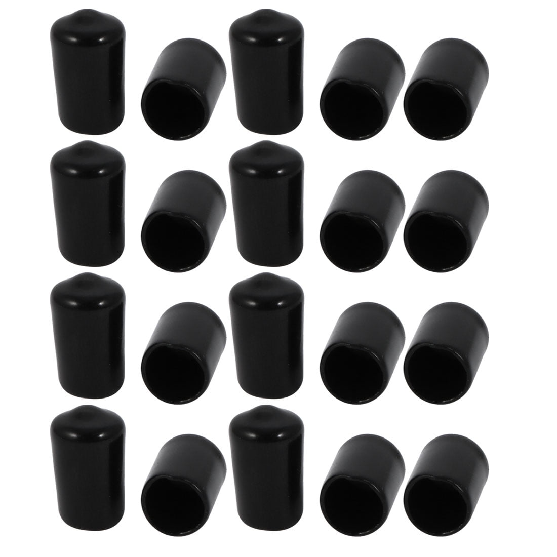 20 Pcs 9mm Inner Dia PVC Vinyl End Cap Bolt Screw Thread Protector ...