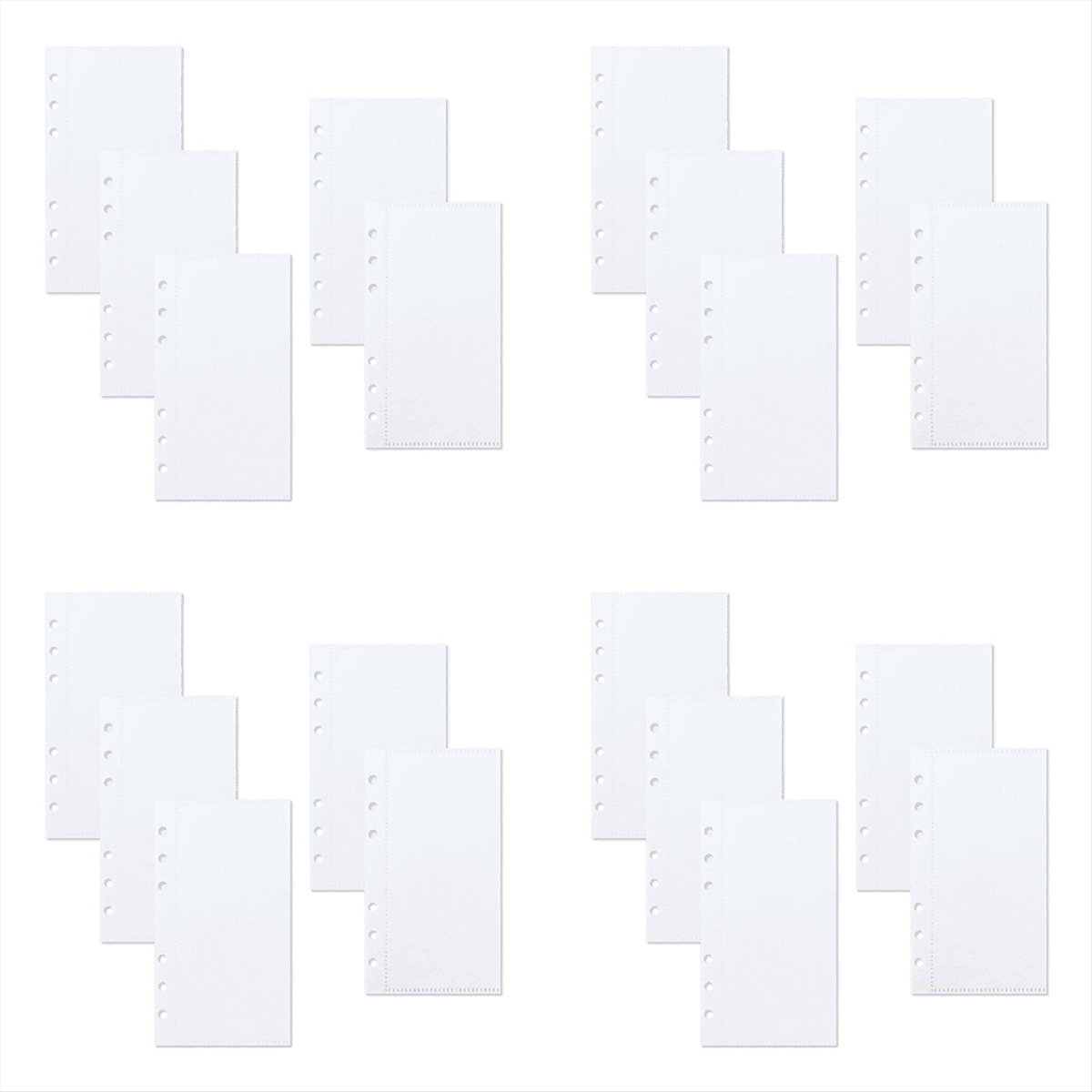 20 Pcs A6 Binder Pockets 6 Holes Budget Cash Envelopes for 6-Ring ...