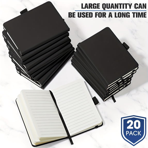 20 Pcs A6 Hardcover Pocket Notebook with Pen Holder,3.7×5.7 Inch ...