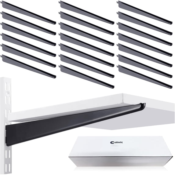 20 Pcs Adjustable Shelf Brackets for Double Track System Closet ...