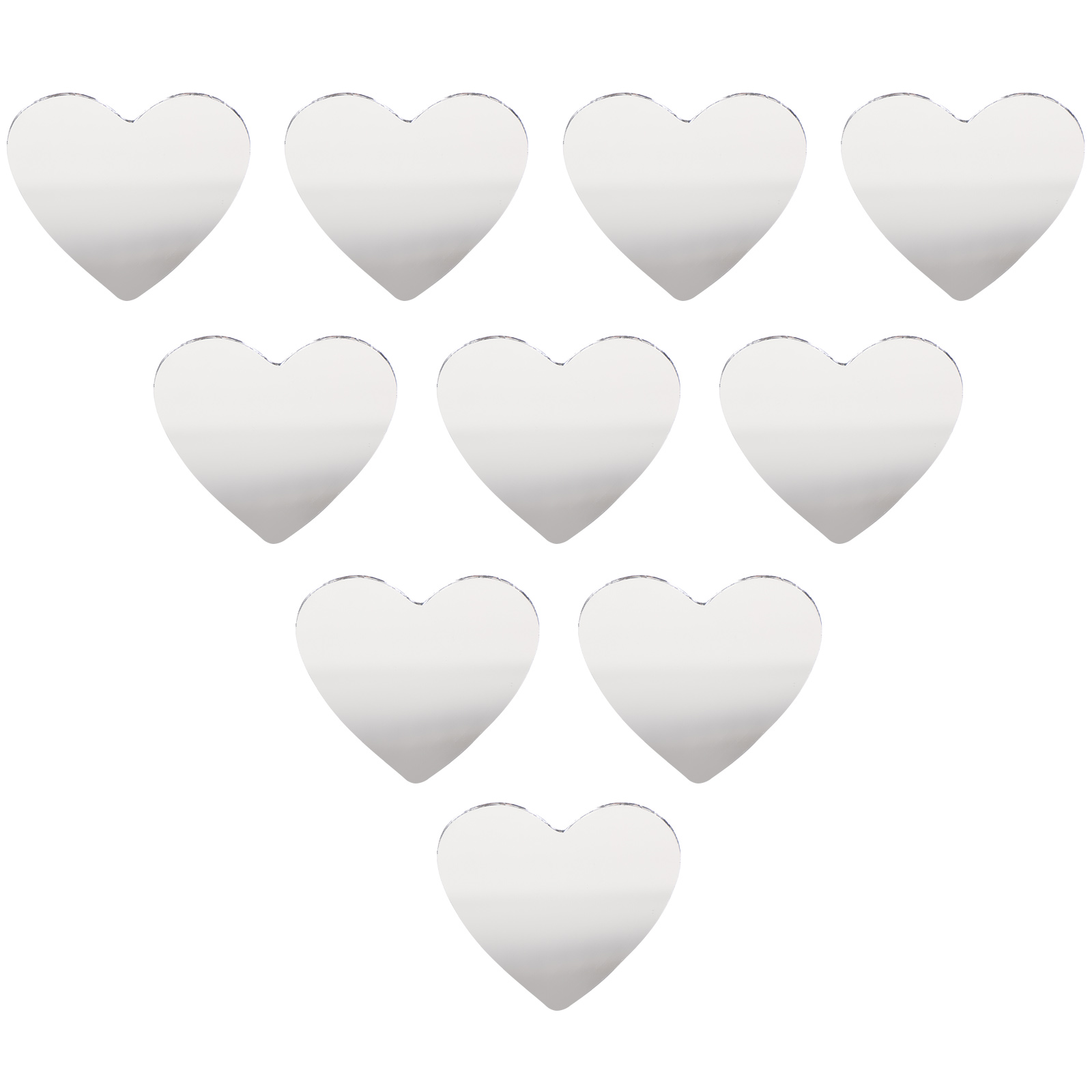 20 Pcs Alloy Mirror Women Make Up Use Mirror Mini Heart Shape ...