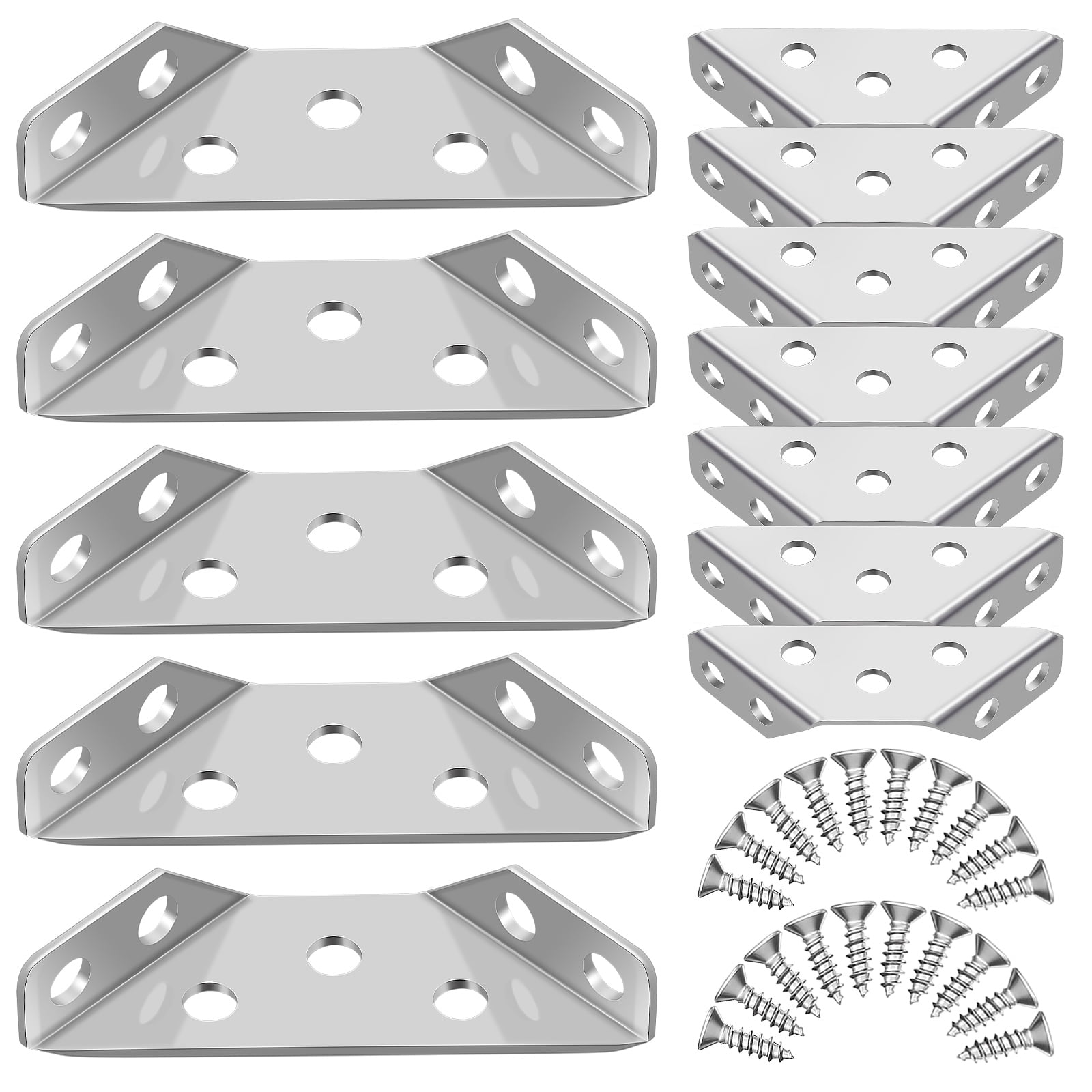 20 Pcs Angle Brackets Corner Brace Metal Corner Brackets Corner Code ...