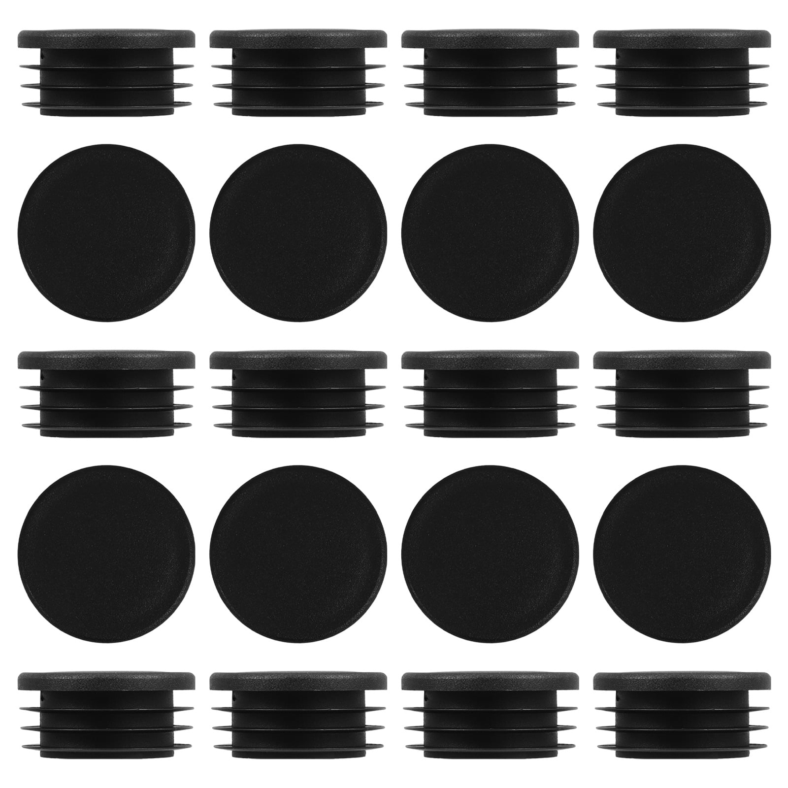 20 Pcs Anti-slip Threaded Pipe Plug Round Tube End Cap Cover Adjusting ...