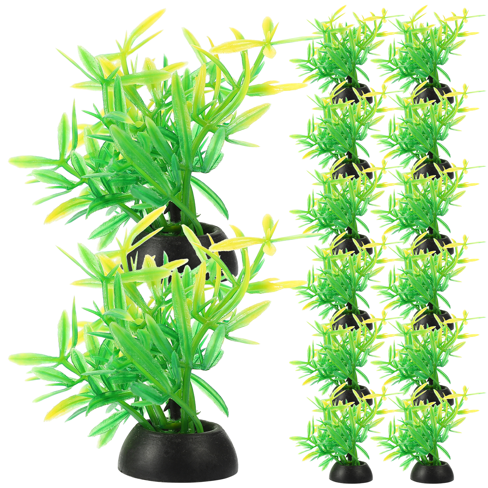 20 Pcs Aquarium Landscaping Fish Tank Ornaments Plants for Artificial ...