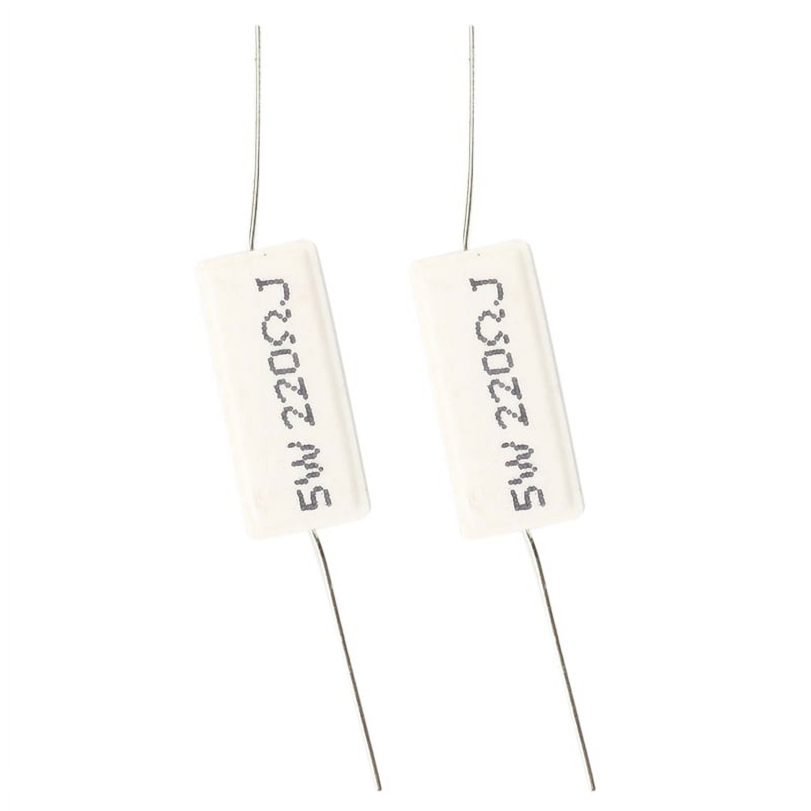 20 Pcs Axial Lead Ceramic Cement Power Resistor 220 Ohm 5W - Walmart.com