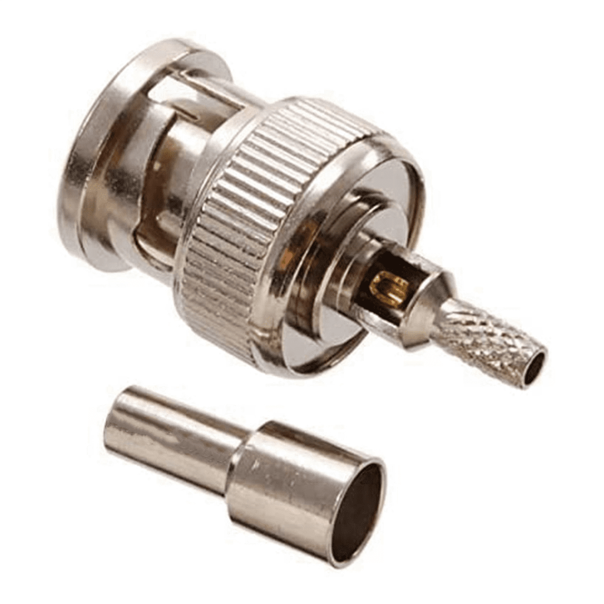 20 Pcs BNC Male Plug Window Straight Crimp for RG174 RG316 RG179 Cable ...