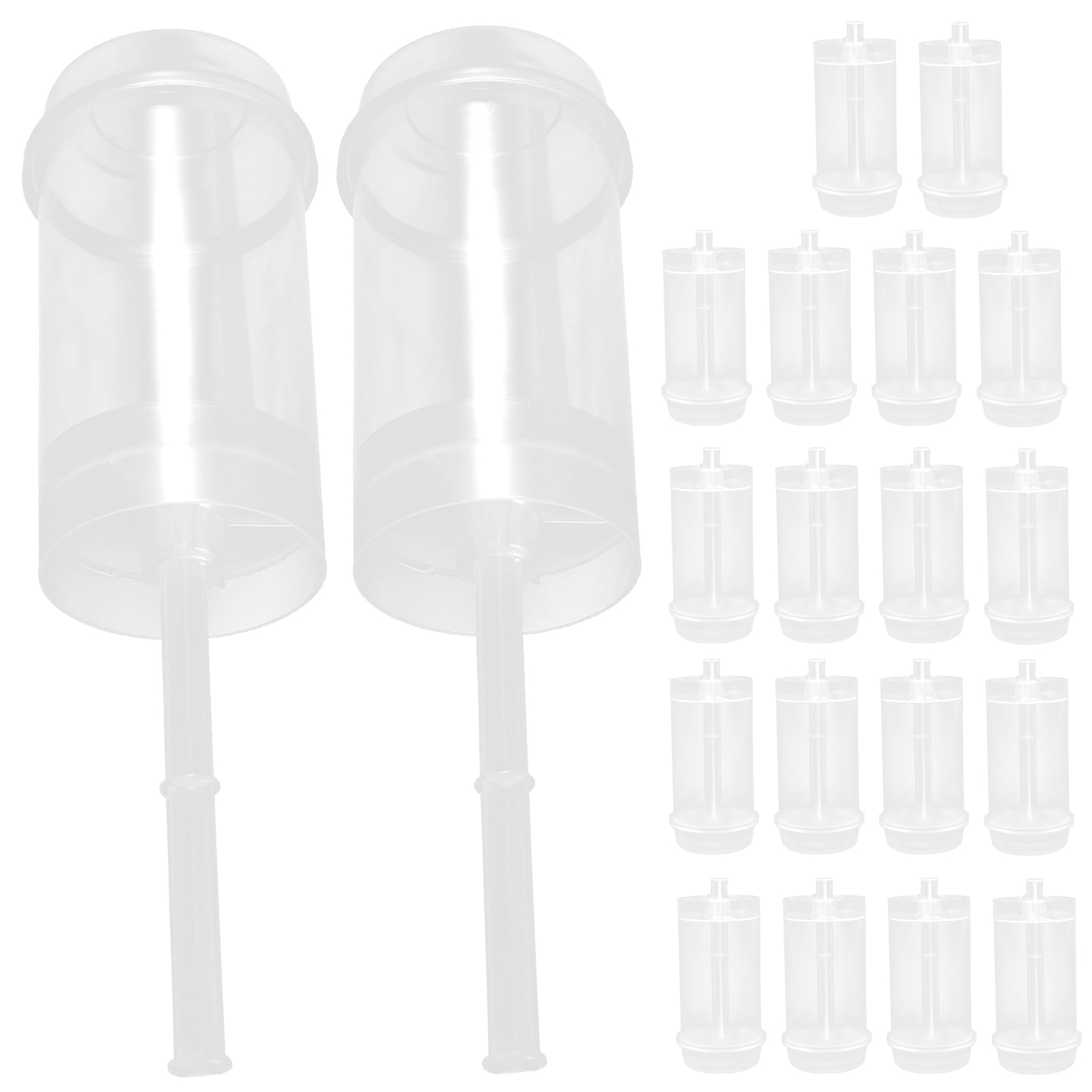 20 Pcs Baking Push Bucket Cake Ice Cream Dessert Cup Pudding Stand Tube ...