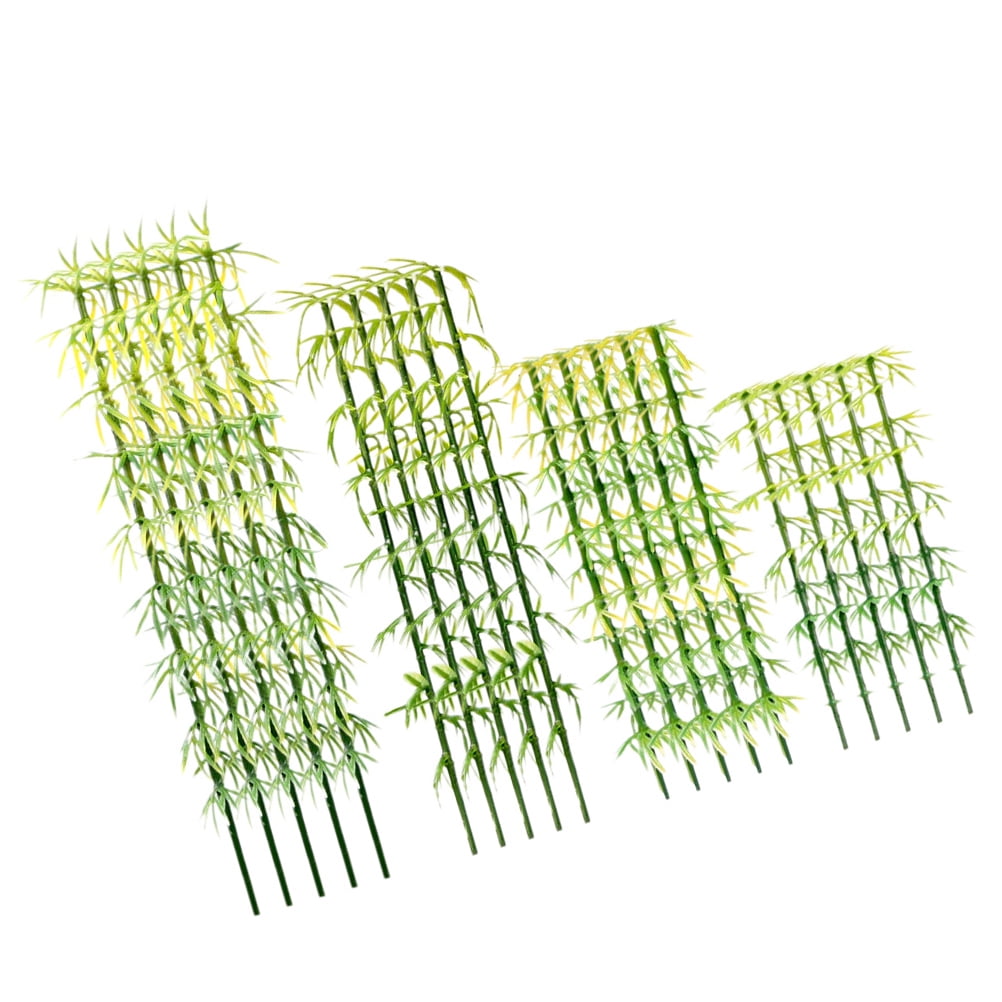 20 Pcs Bamboo Model Miniature Plants Small Artificial Outdoor Green ...