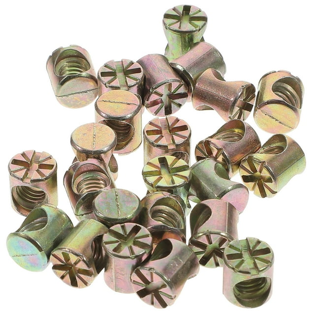 20 Pcs Barrel Nut Cross Dowels Hardwares Nuts Chair Nuts Nut Hardware ...