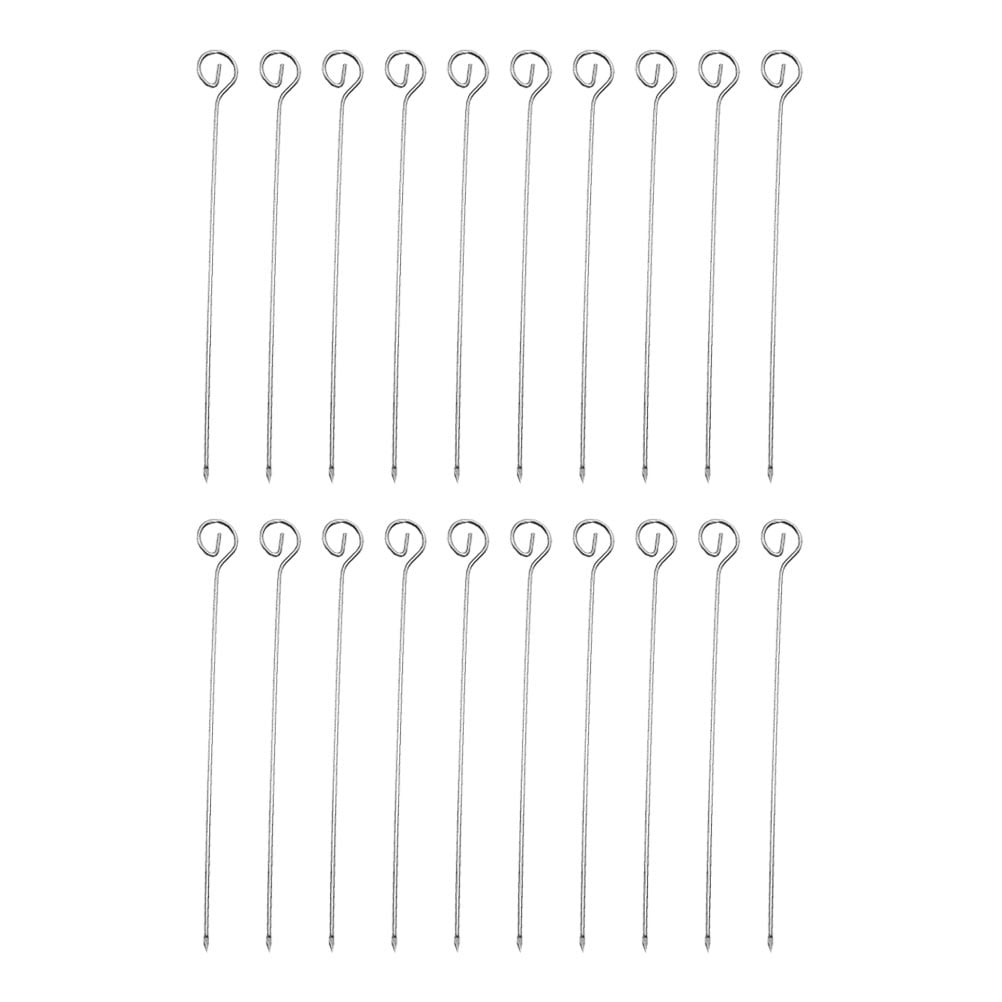 20 Pcs Barrel Stainless Steel Barbecue Stick Tongs Tool - Walmart.com