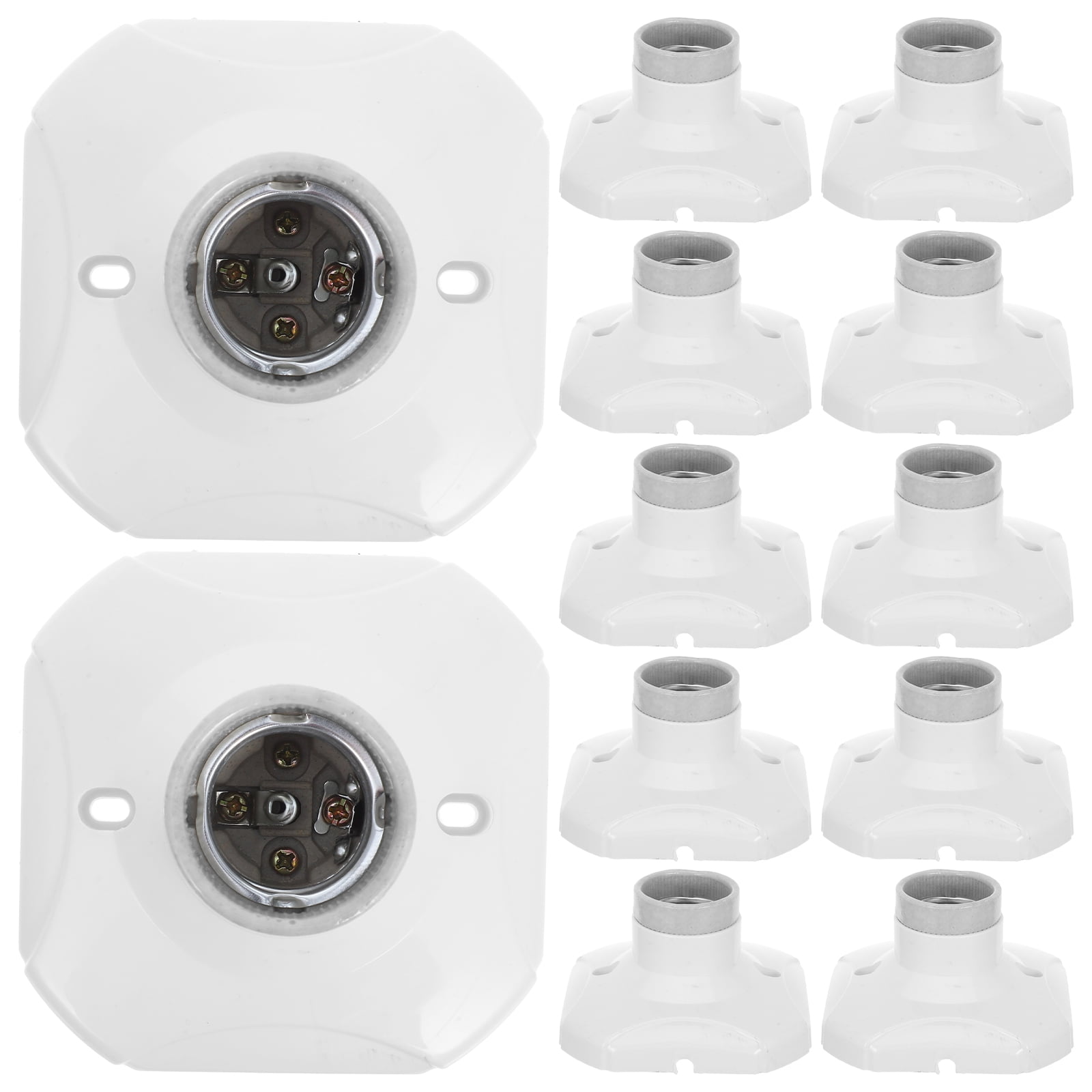 20 Pcs Base Back Lights Bulb Socket Adapter LED Porcelain Lamp Holder ...