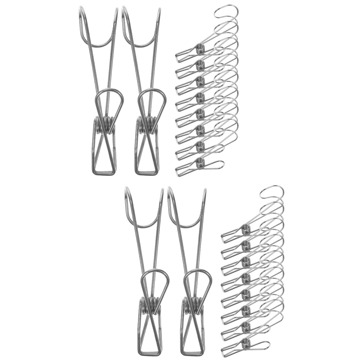 20 Pcs Bathroom Clip Kitchen Clips Skirt Hangers Wardrobe Stainless ...