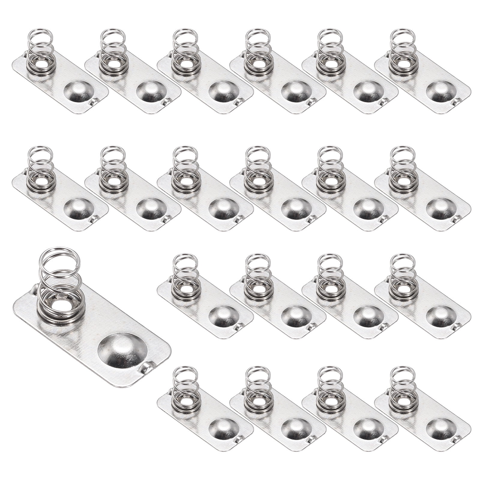 20 Pcs Battery Metal Spring Contact Plate 20mm x 9.9mm Negative ...