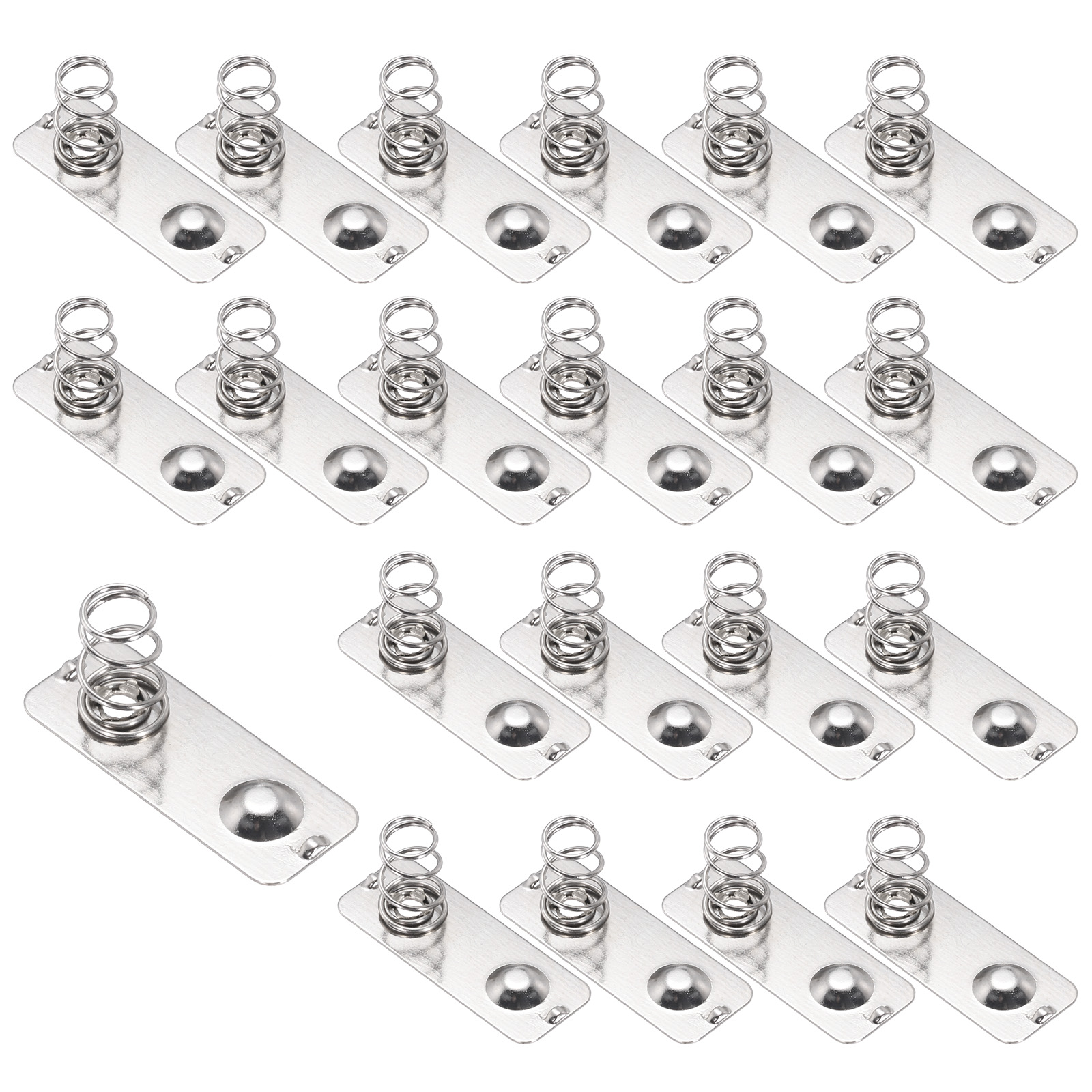 20 Pcs Battery Metal Spring Contact Plate 26.5mm x 10mm Positive ...