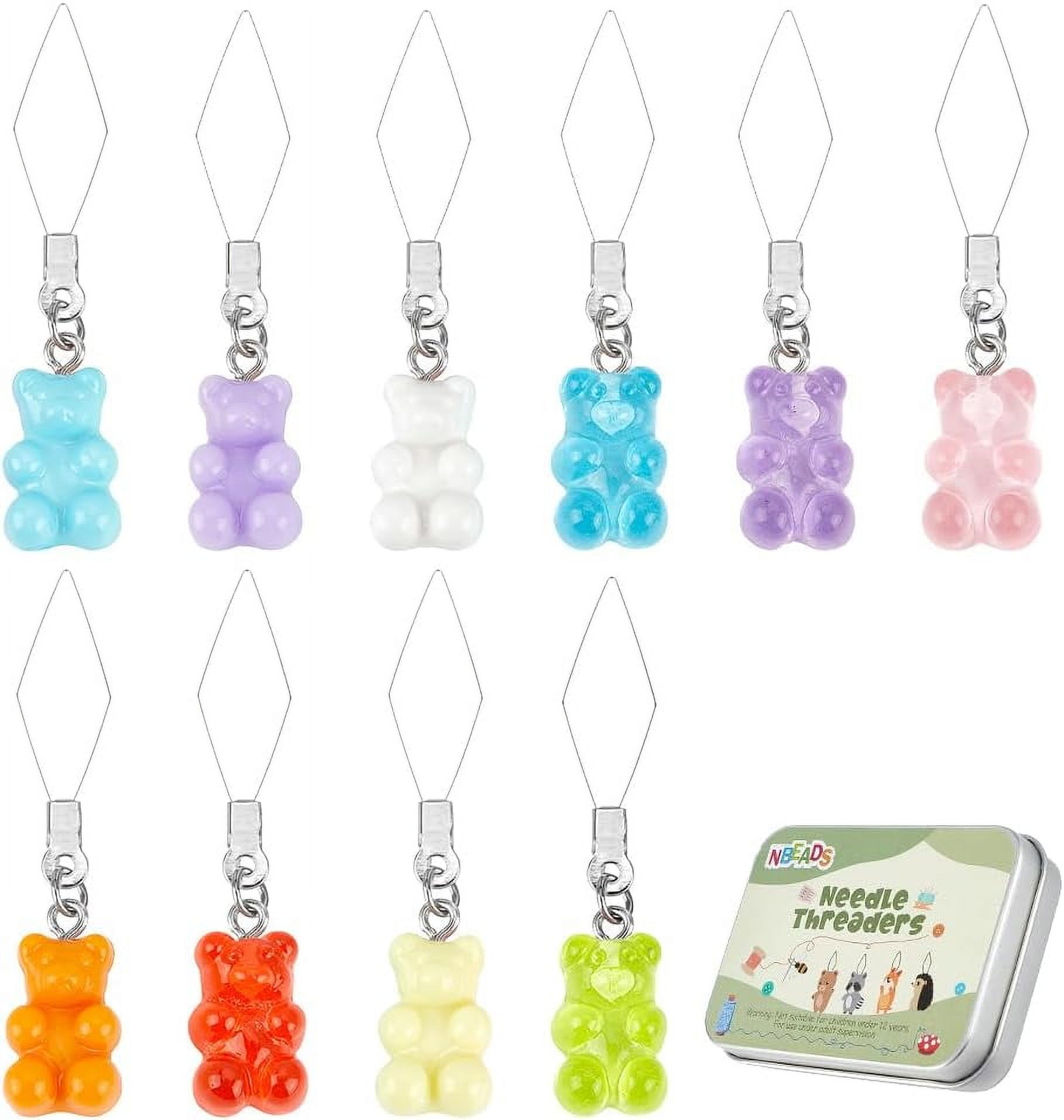 20 Pcs Bear Needles Threader 304 Stainless Steel Sewing Needle Threader ...