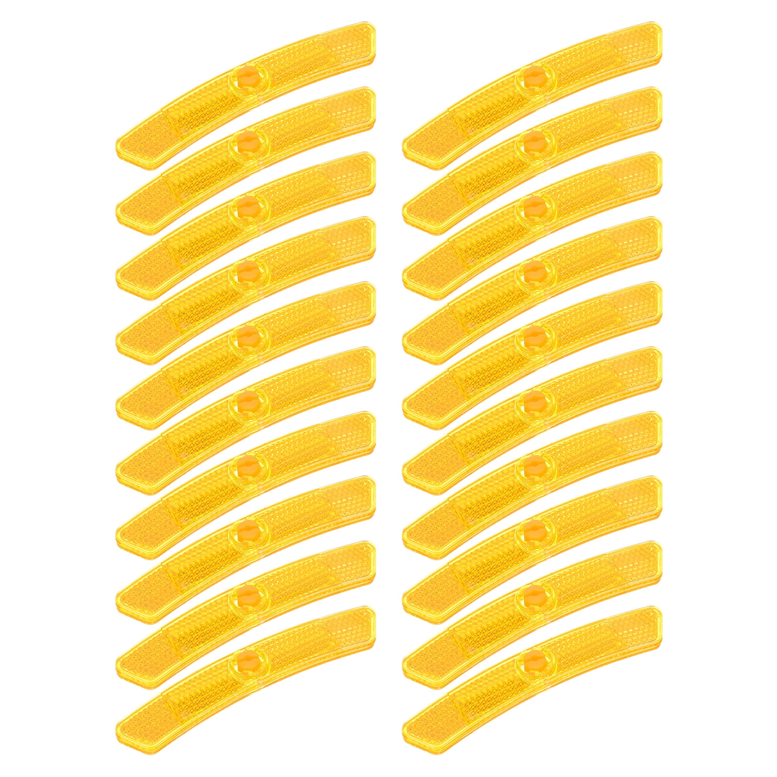 20 Pcs Bike Reflectors Accessory Reflective Stickers Lights Orange ...