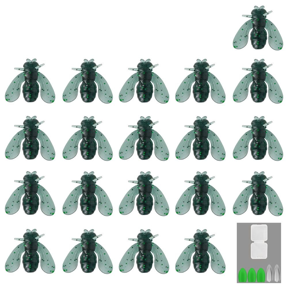 20 Pcs Bionic Fly Fishing Baits Color Small Fly Hook Fly Fishing Baits ...