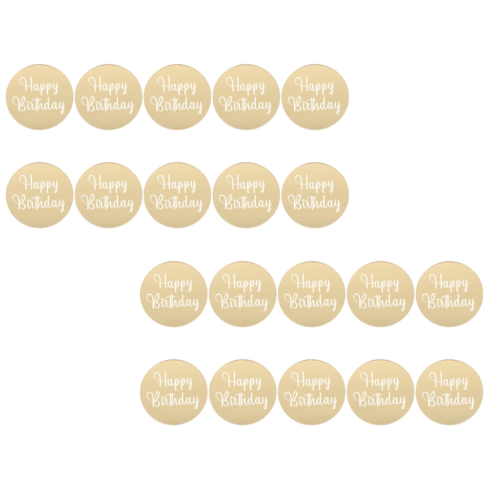 20 Pcs Birthday Cake Decoration Top Hat Cake Pan Cupcake Disc Cupcake ...