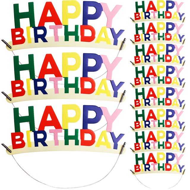 20 Pcs Birthday Hat Kids Holiday Hats Happy Headband The Crown Party ...