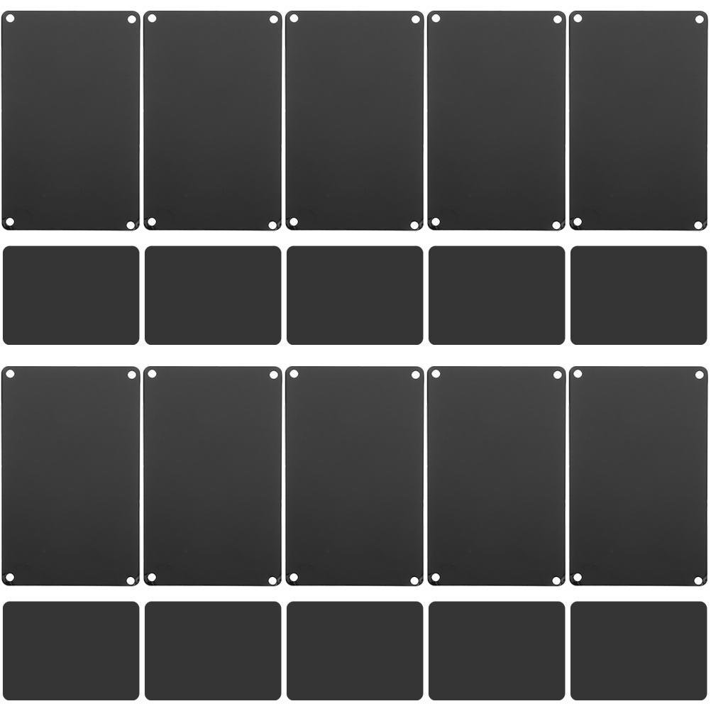 20 Pcs Black Aluminum Paint Sign Emblems Engraving Blank Multi-function ...