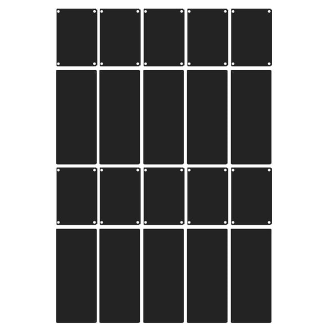 20 Pcs Black Aluminum Paint Sign Engraving Door Plate Photo Wall Frames ...