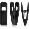 20 Pcs Black Plastic Strong Pinch Grip Clothes Hanger Clips Daily Home ...