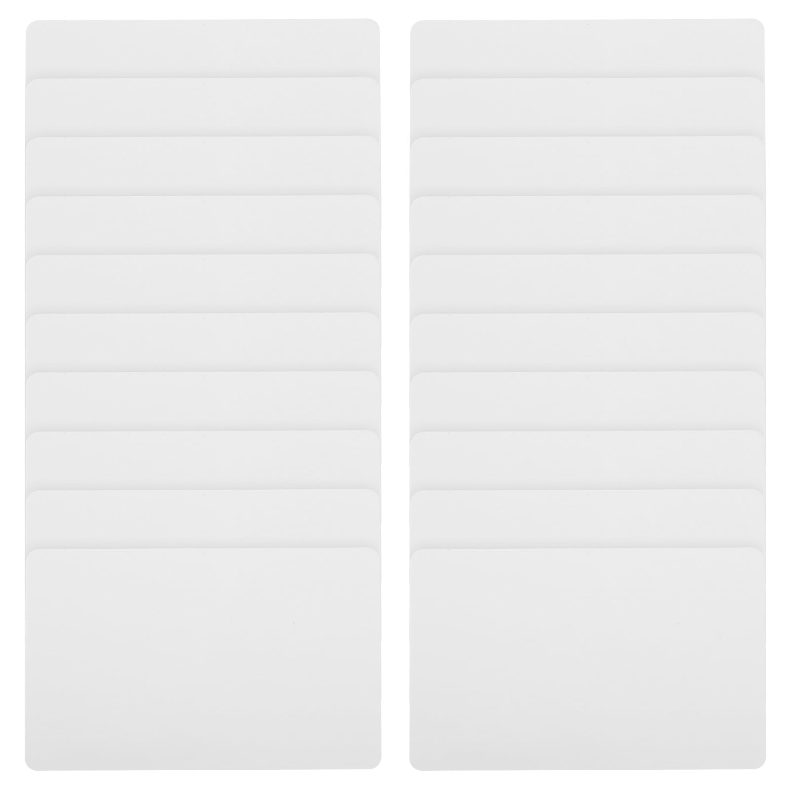 20 Pcs Blank Pvc Cards White Plastic Cards Printable Blank Photos Id ...