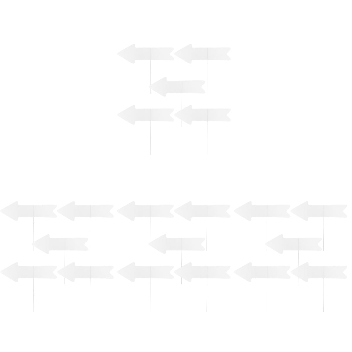 unbranded 20 Pcs Multi-function Blank Sign Lawn Directional Sign ...