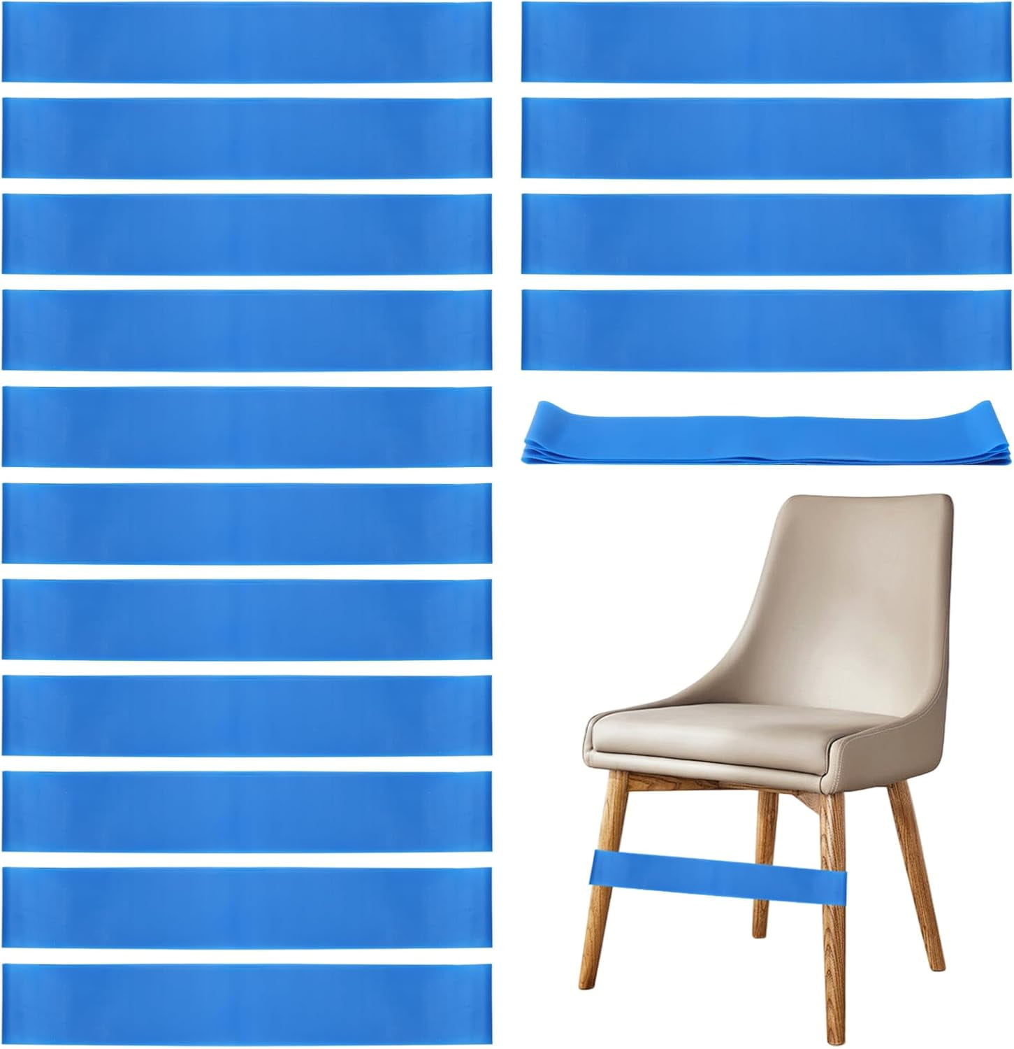 20 Pcs Blue Chair Bands for People with Fidgety Feet TPE Elasticity ...