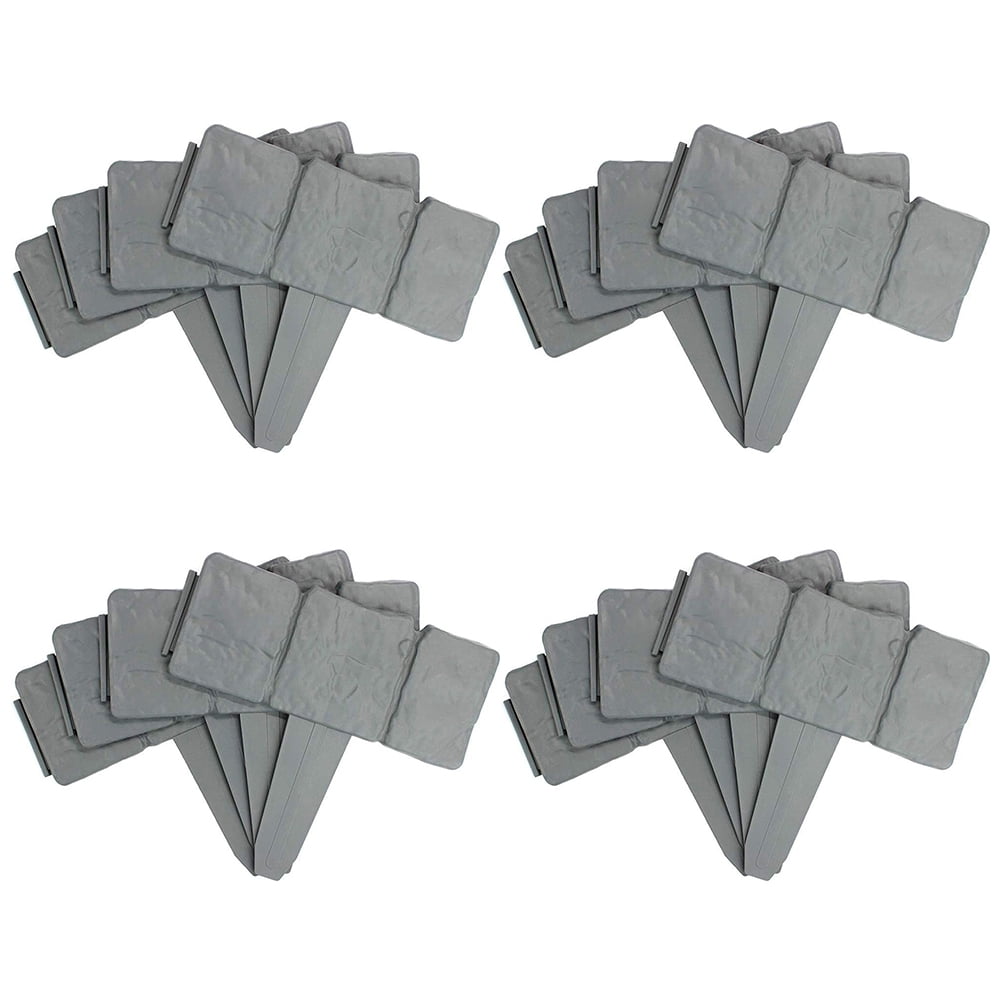 20 Pcs Border Edging Plastic Fence Fence Lawn Edging Fence 25.00X23 ...