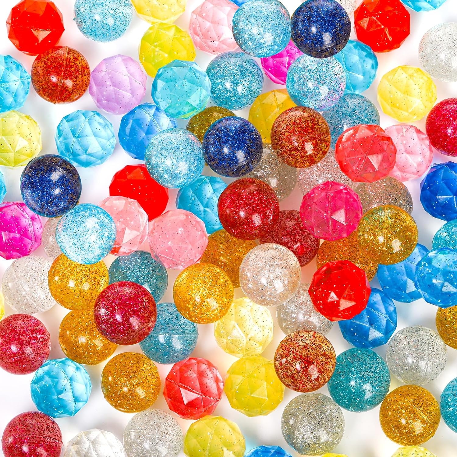 20 Pcs Bouncy Balls for Kids,Happon 30mm/1.18in Assorted Colors Bouncy ...