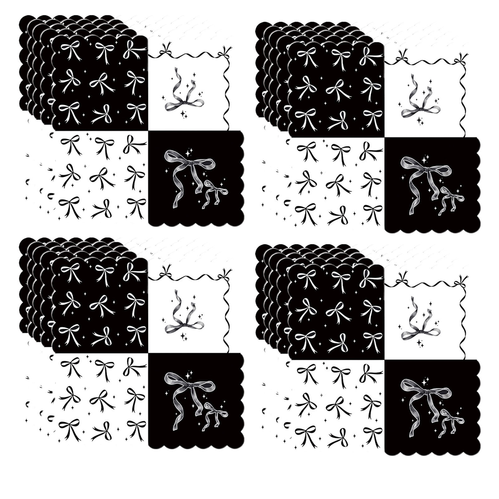 20 Pcs Bow Napkins 13*13 Inches Bow Theme Party Decorations, Disposable ...