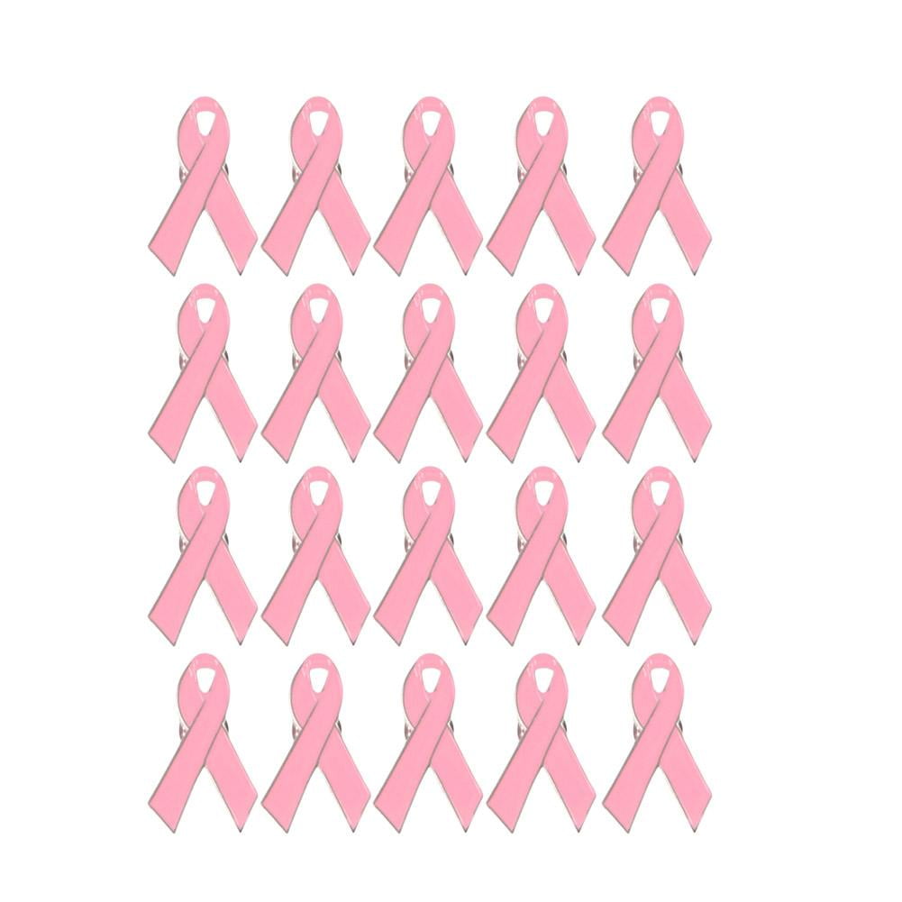 20 Pcs Breast Cancer Pins - Bulk Ribbon Pins For Breast Cancer ...
