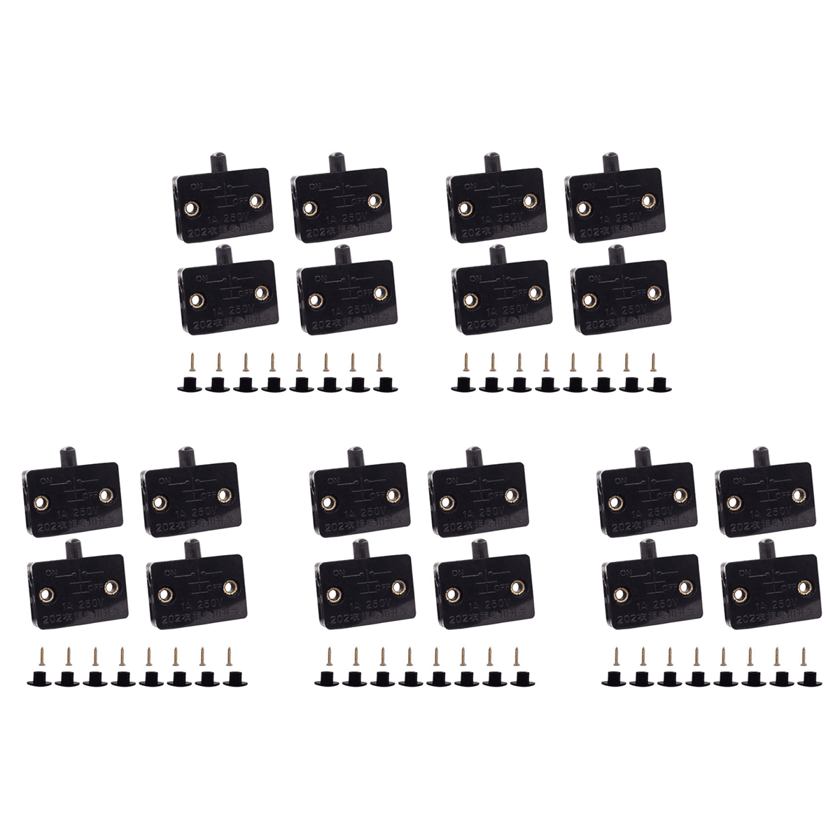 20 Pcs Cabinet Door Switch Cabinet Lamp Switch Drawers Open on Close ...
