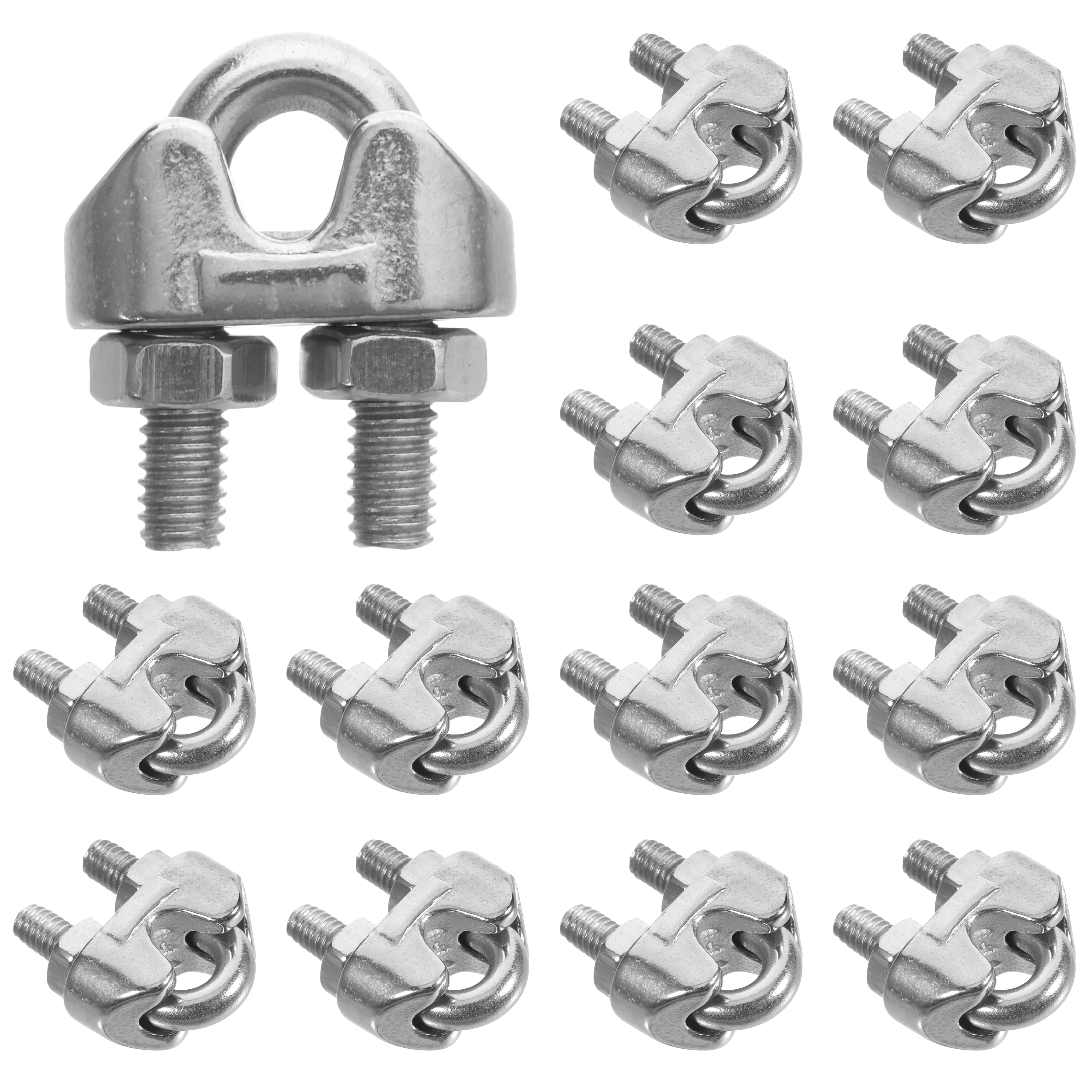 20 Pcs Cable Clamp Cable Clips Wire Clamps for Cables Wire Rope Cable ...