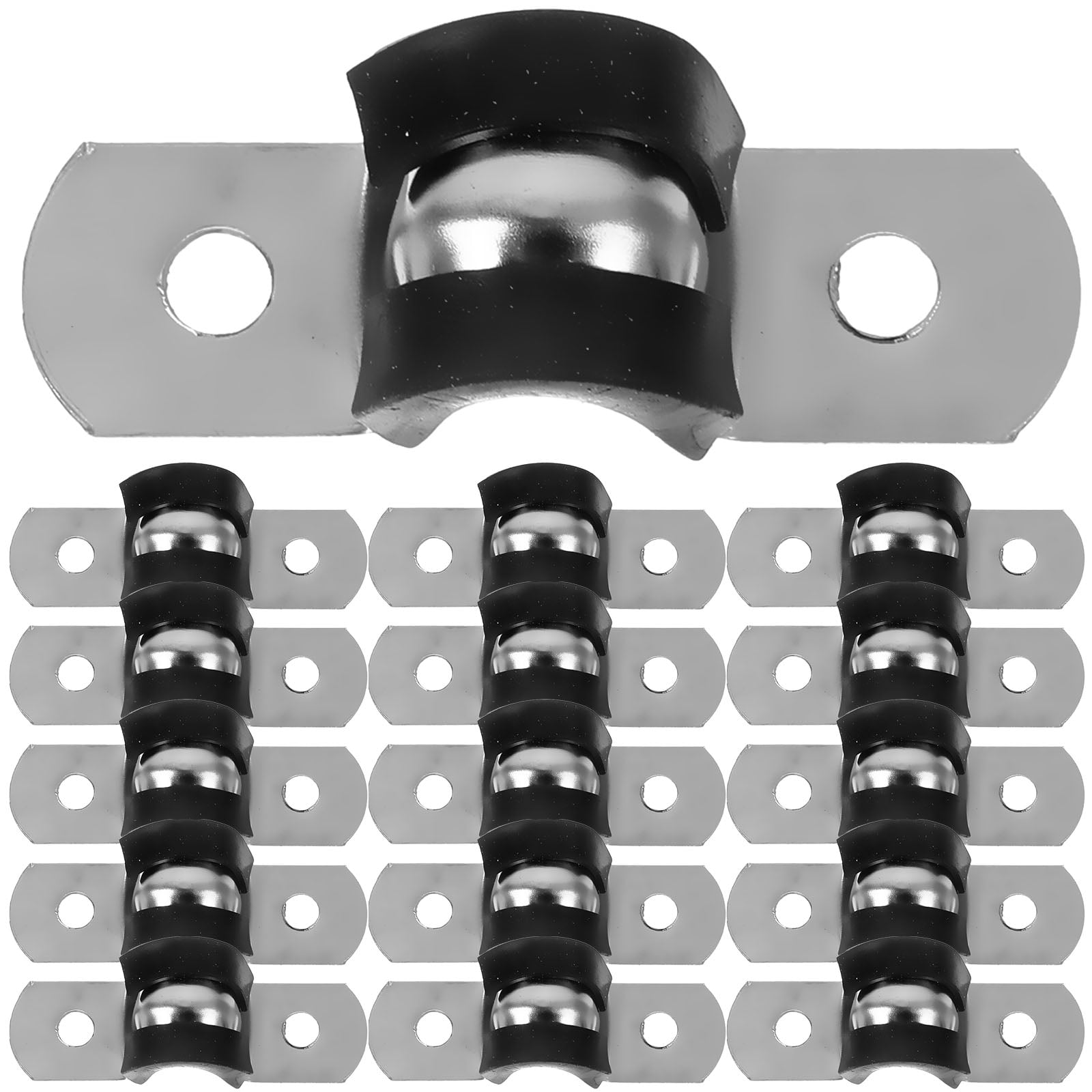 20 Pcs Cable Clamps Stainless Wire Clips U-tube Connecting Cable Strap ...