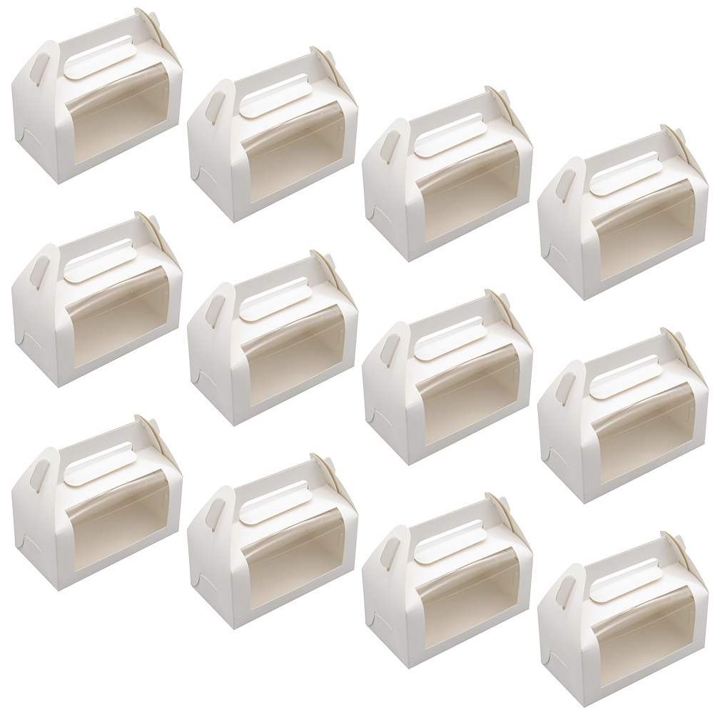20 Pcs Cake Box Mini Food Containers Sandwich Disposable Toast Paper ...