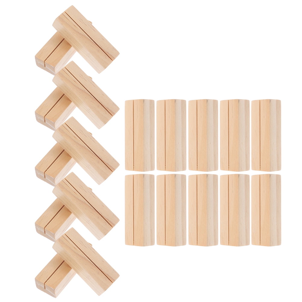 20 Pcs Card Holder Office Decor Home Note Carriers Pictures Stand Wood ...