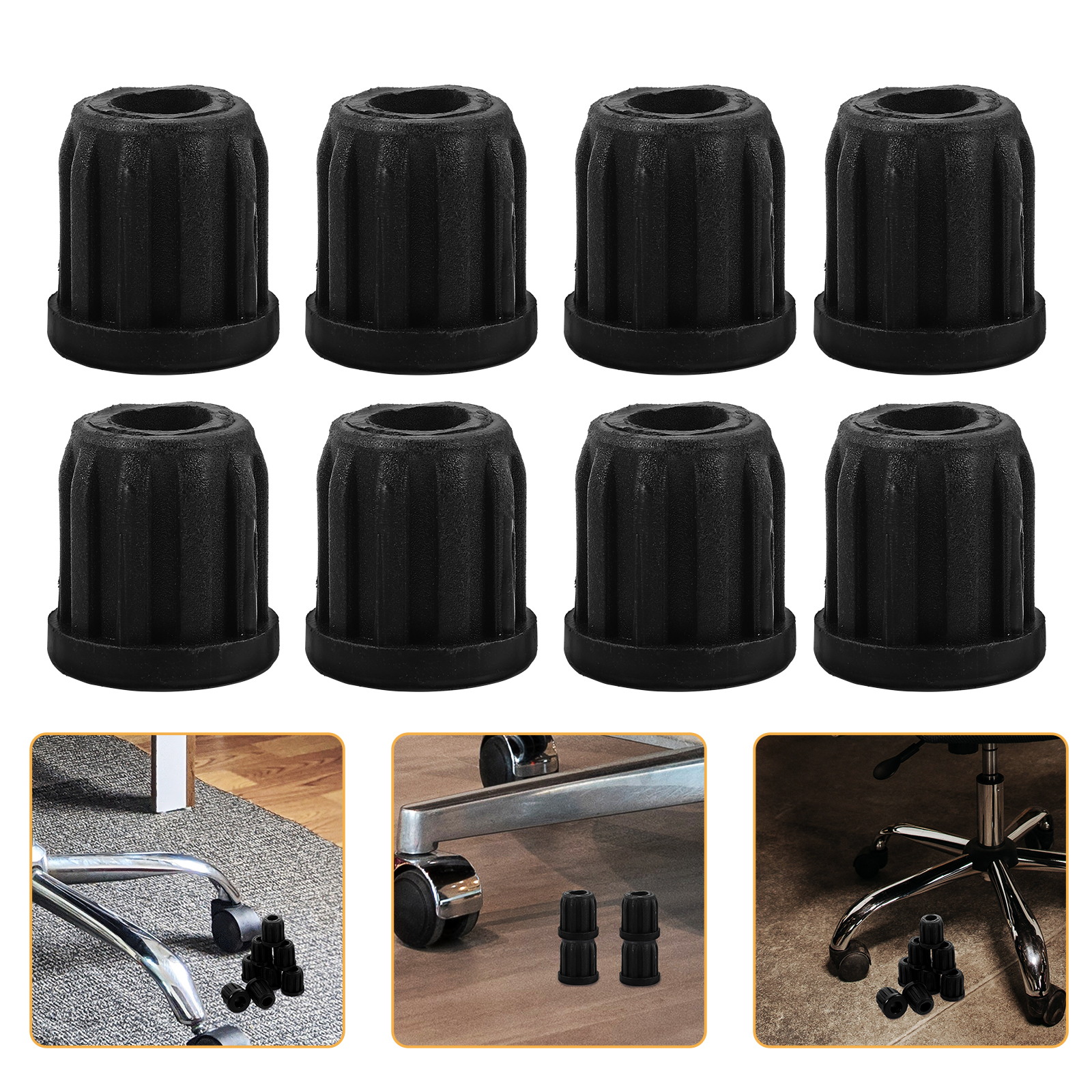 20 Pcs Caster Rubber Sleeve Caster Socket Mounting for Stem Caster Stem ...