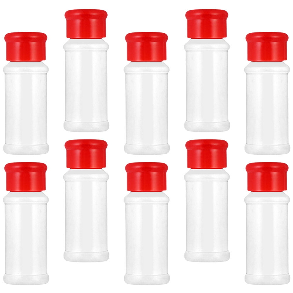 20 Pcs Castor Plastic Salt Bottle Seasoning Containers Bottle Plastic ...