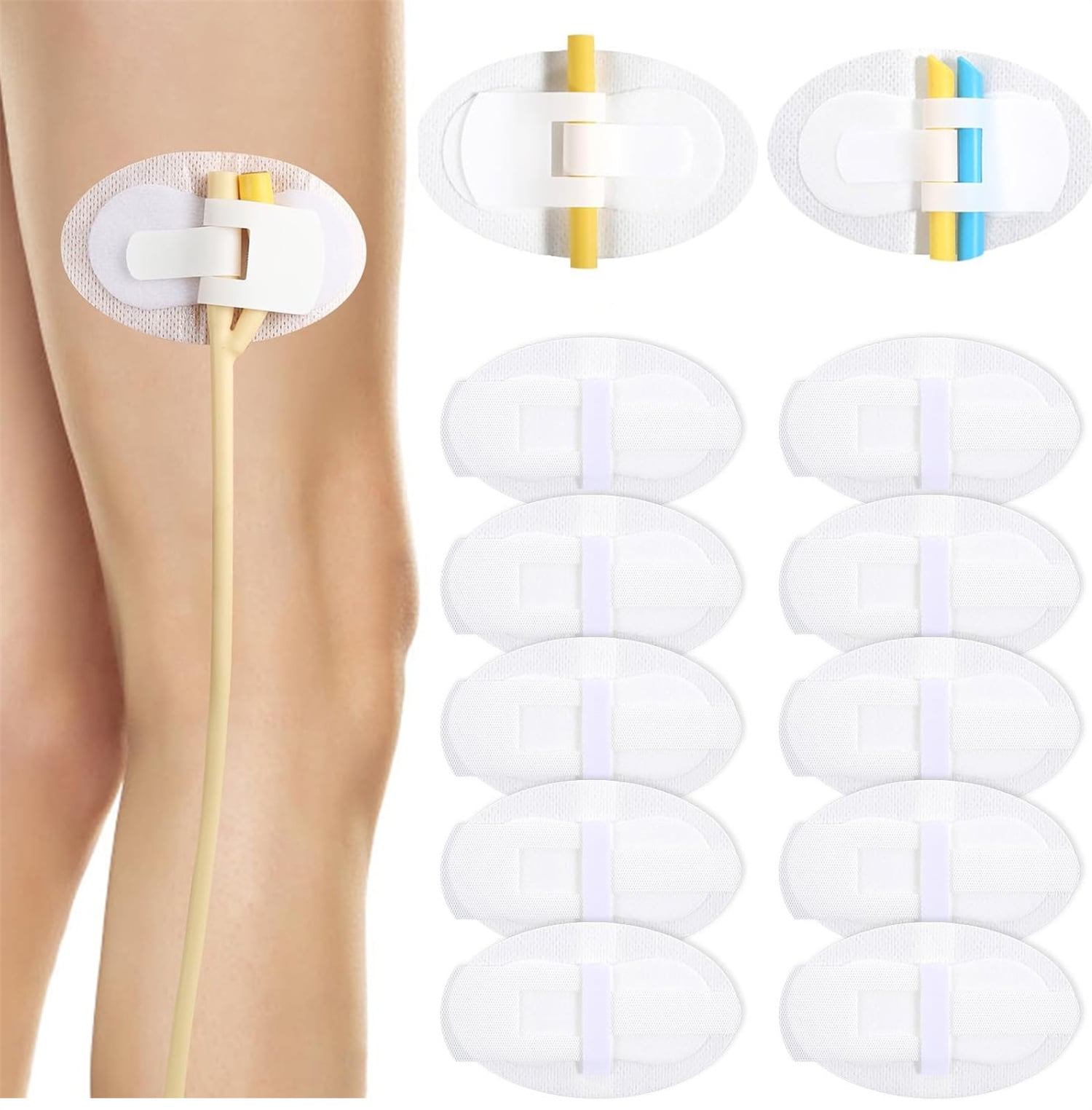 20 Pcs Catheter Legband Holder Sticker,Bexikou Catheter Tube Holder,Leg ...