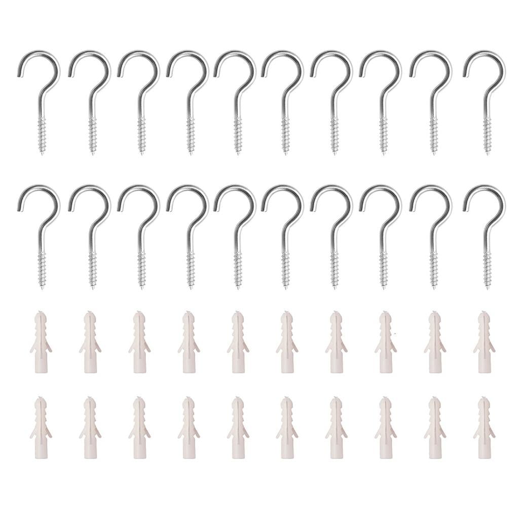 20 Pcs Ceiling Screw Hooks M3/M4/M5 Screw-in Hanger Stainless Steel Eye ...