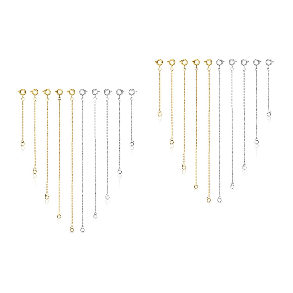 20 Pcs Chain Extension Jewellery Necklace Extender Jewelry Extenders ...