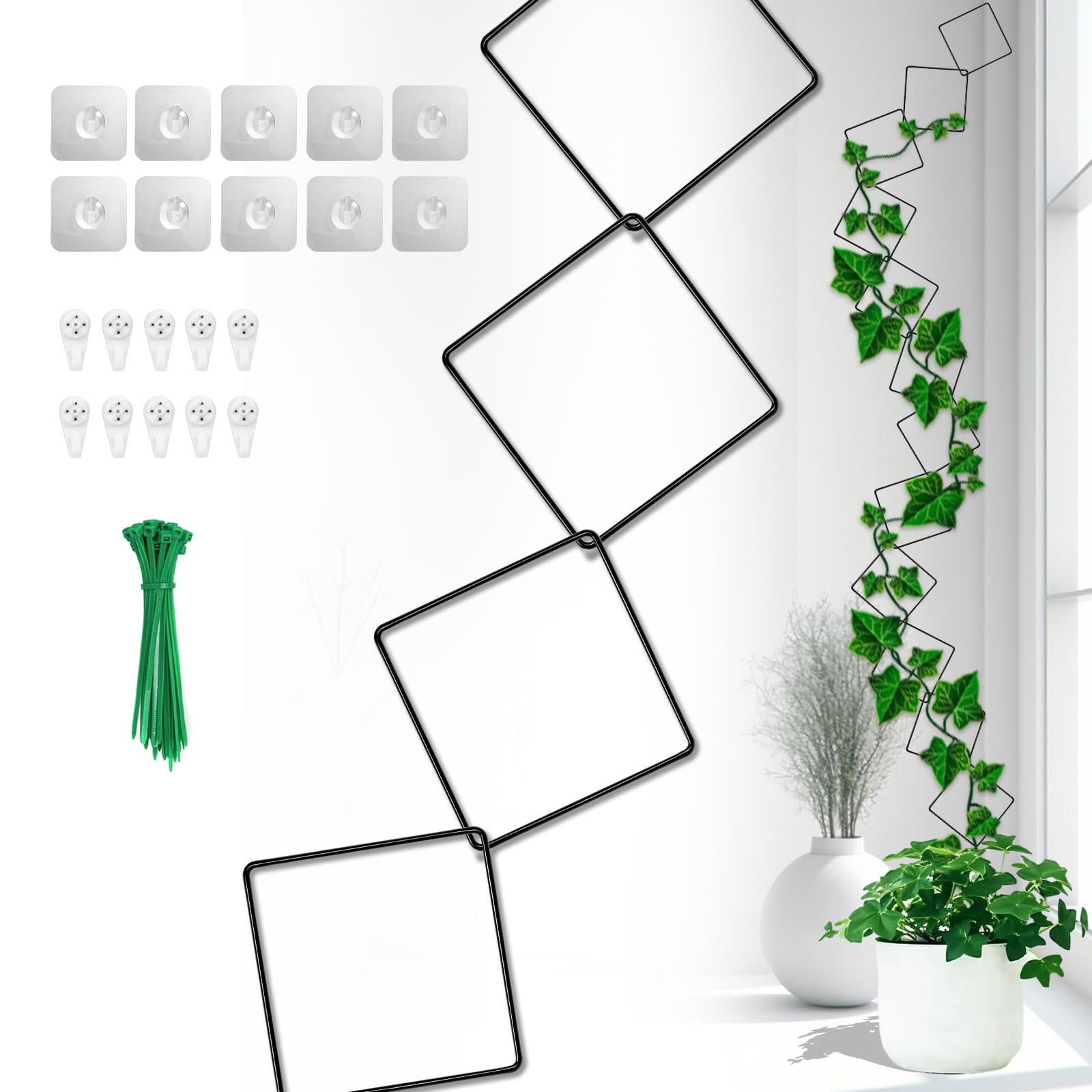 20 Pcs Chain Trellis for Climbing Plants Indoor & Garden Wall Trellis ...