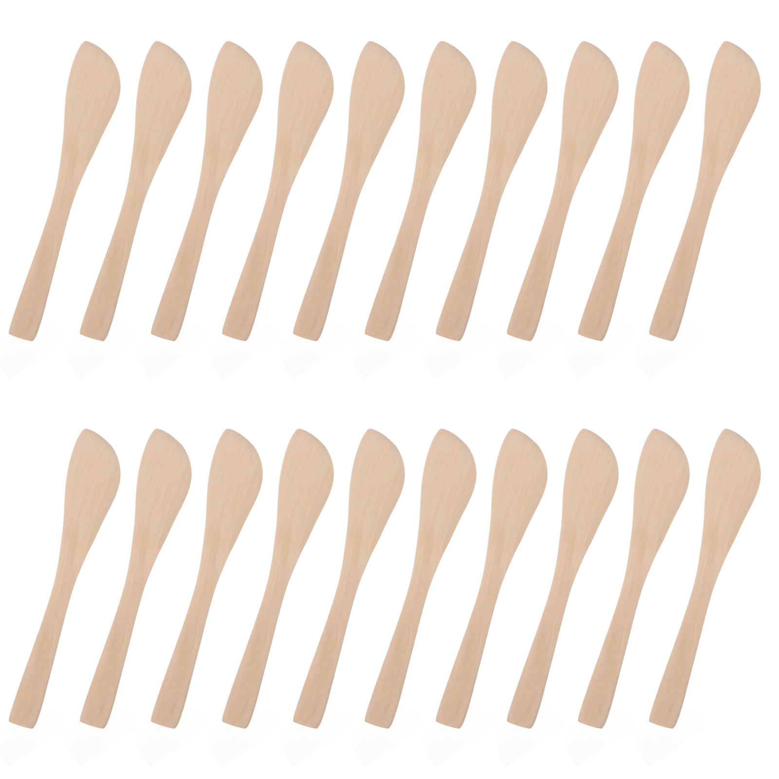 20 Pcs Cheese Butter Kitchen Utensil Jam Spreader Wooden Utensils ...