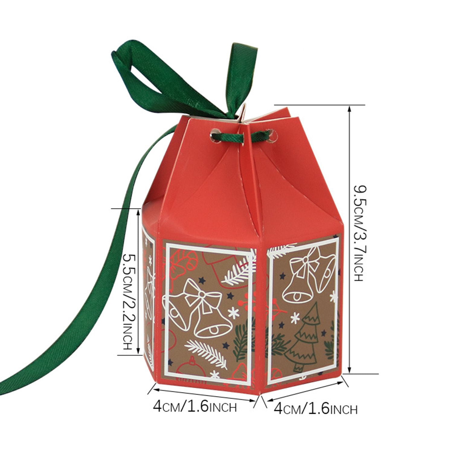 20 Pcs Christmas Candy Boxes with Ribbon Colorful Goodies Treat Box ...