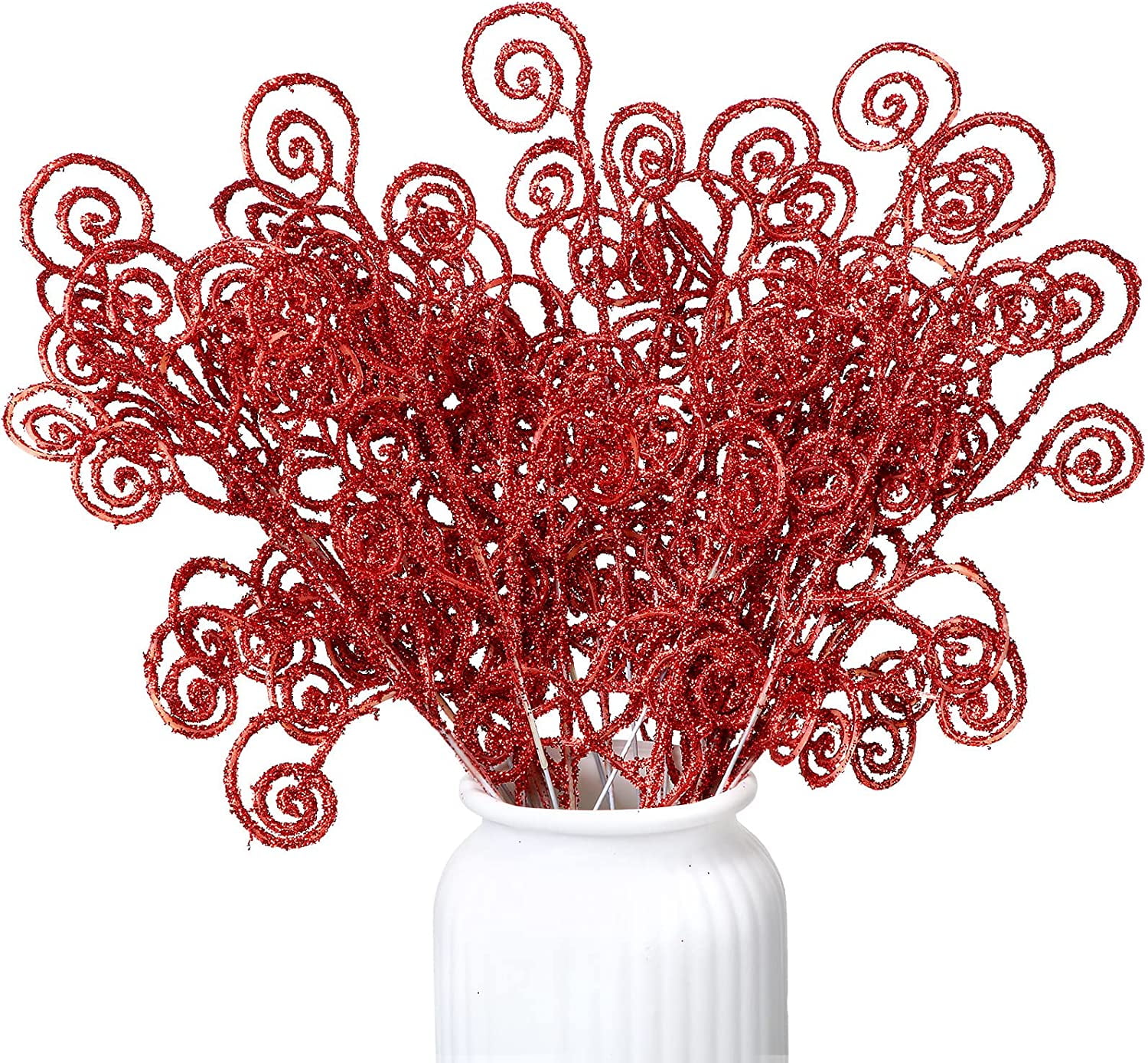 20 Pcs Christmas Tree Picks and Sprays, 12inch Candy Shape Curly Picks ...