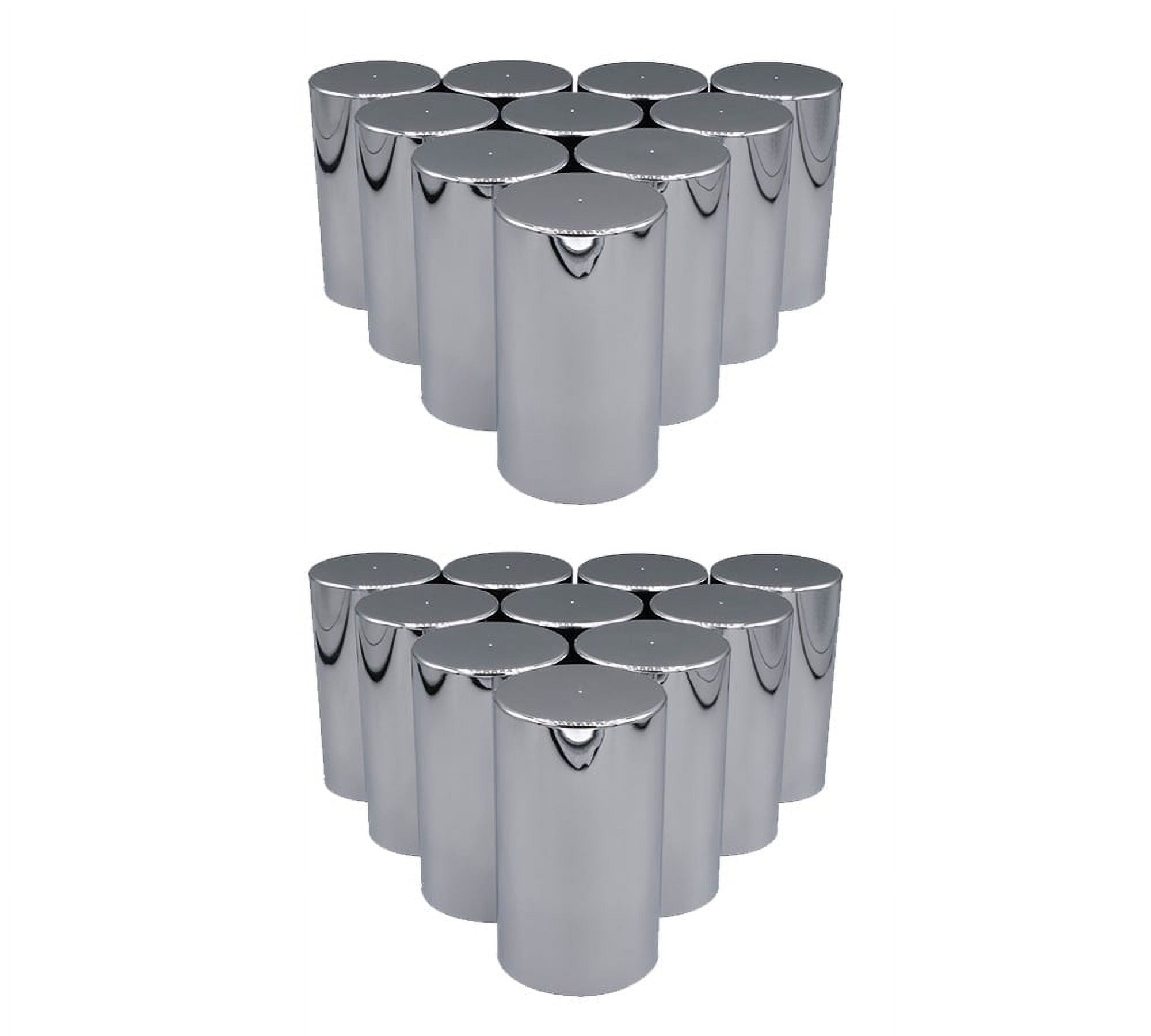 20 Pcs Chrome ABS Plastic Cylinder Lug Nut Covers 33mm Thread-on Design ...